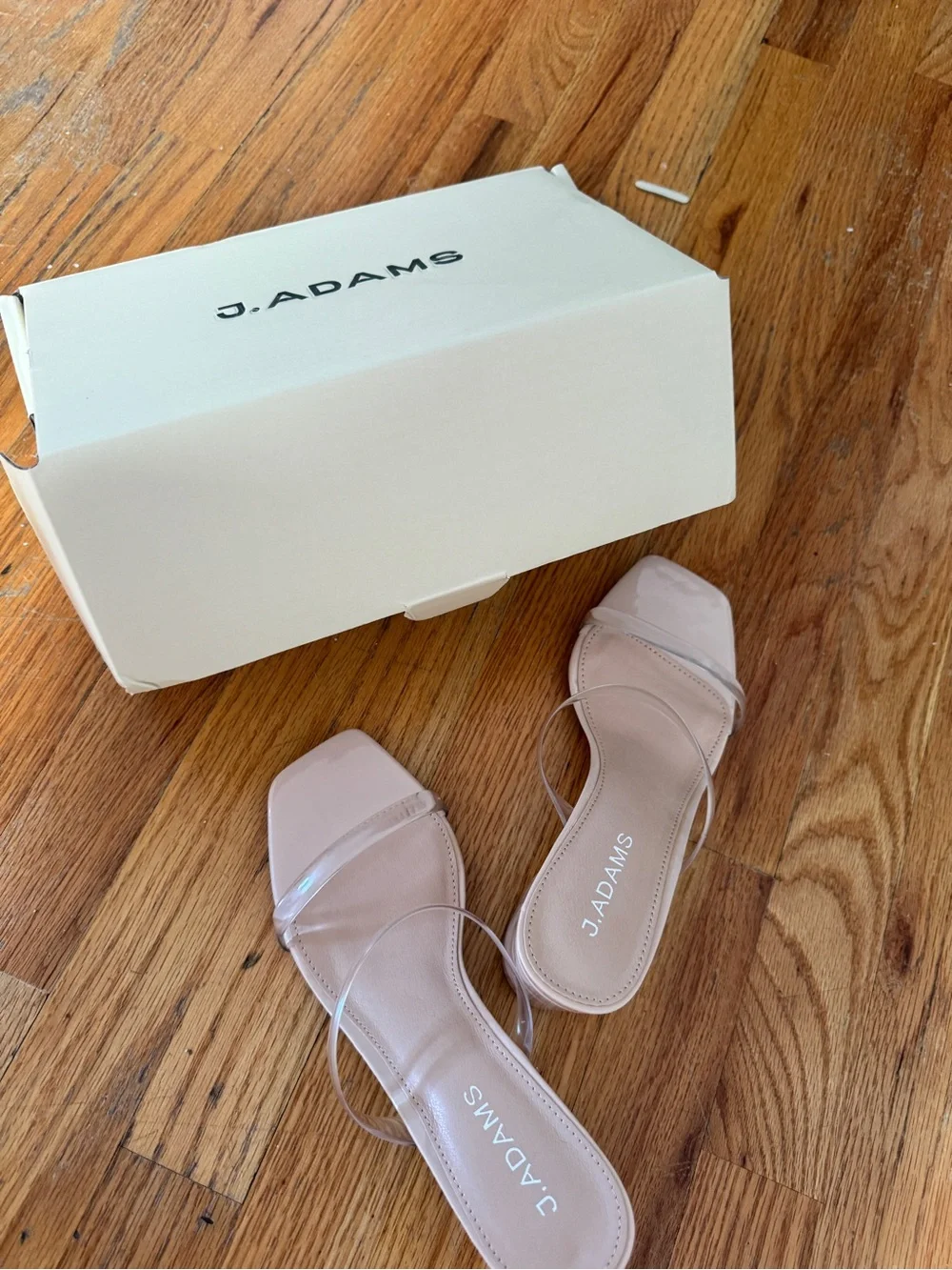 J. Adams | Shoes | J Adams Nude Clearstrap Slide Sandals | Poshmark